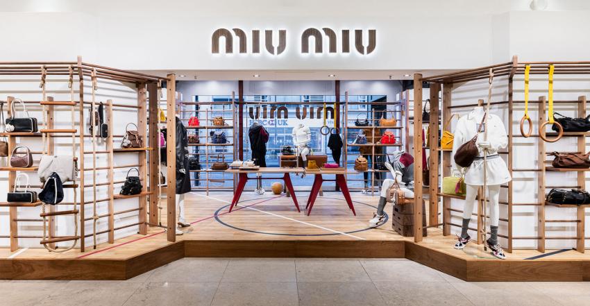 Miu Miu Outlet Online relaxed denim and shiny | A3BOOk