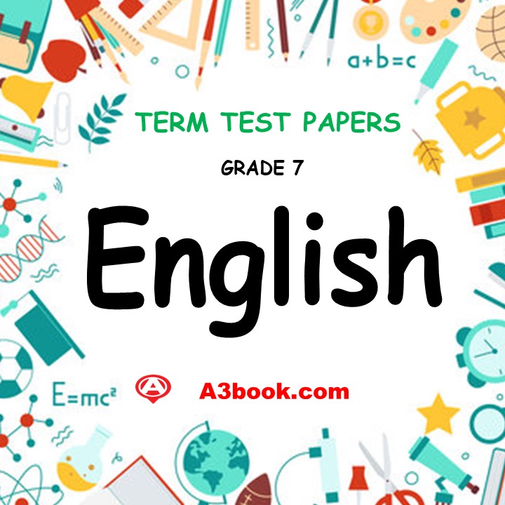 Grade 07 I English I - 2020 - 2nd Term Test - Mathugama Education Zone ...