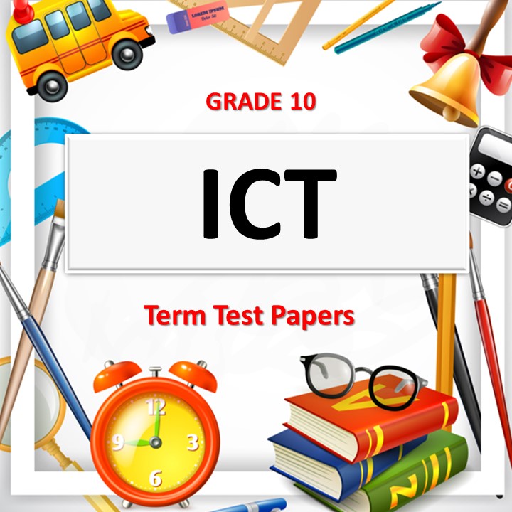 Grade 10 - ICT I - 2020 - 3rd Term Test - North western Province | A3BOOk