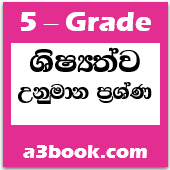 5 ශ්‍රේණිය - ශිෂ්‍යත්ව පෙර පුහුණු ප්‍රශ්න පත්‍රය - අංක 07 | A3BOOk